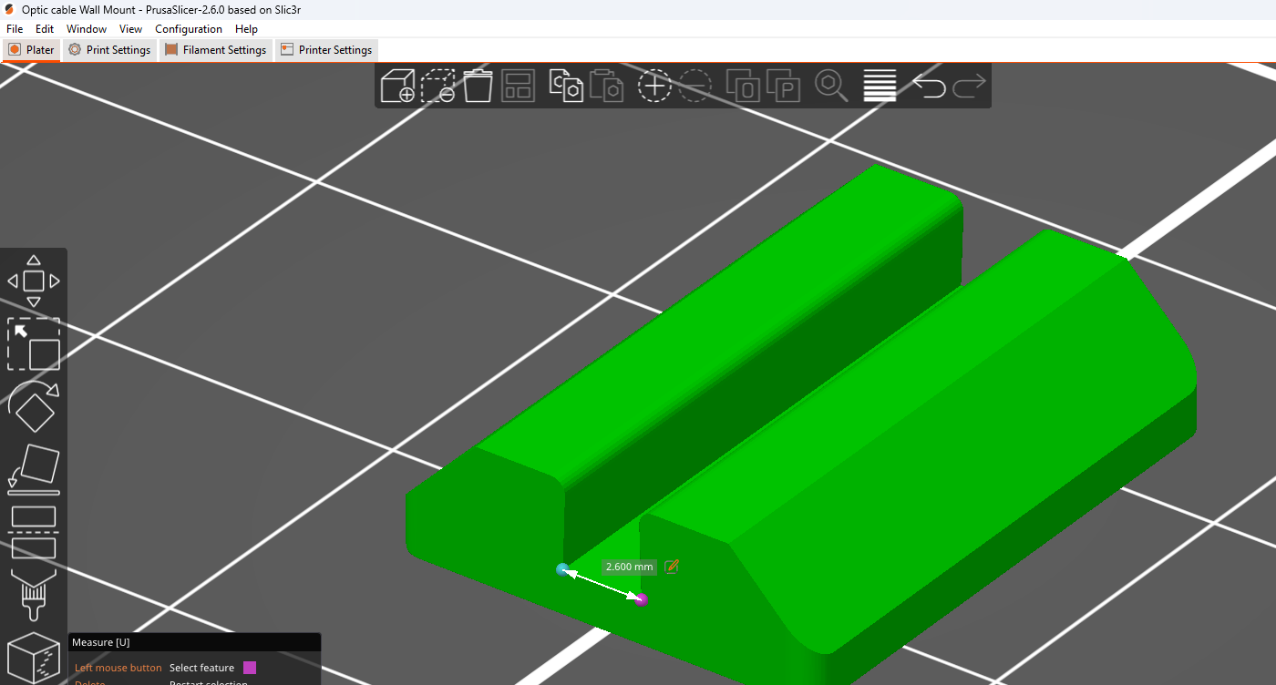 Optic Cable Wall Mount by DiomedesDominguez | Download free STL model ...