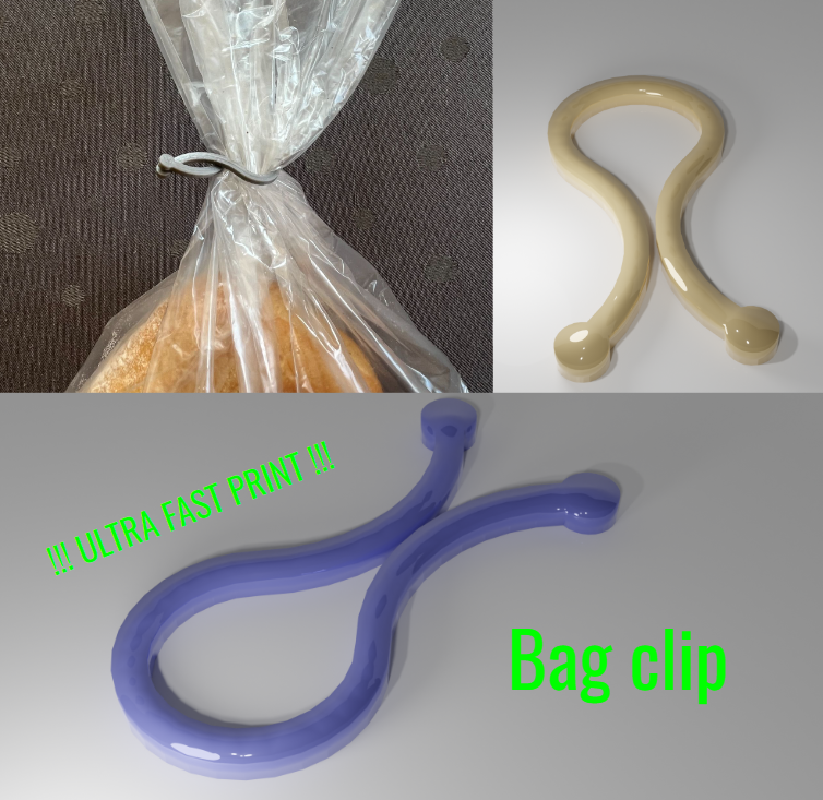 Bag clip by Rasmus Additive | Download free STL model | Printables.com