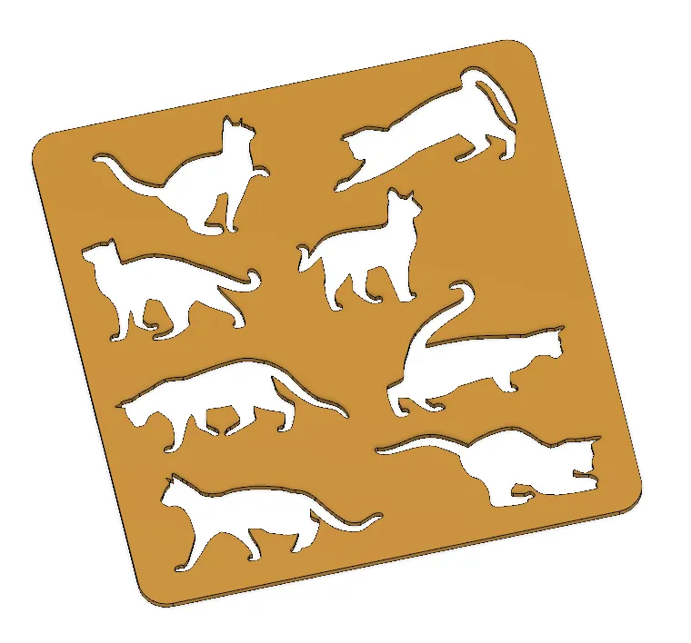 Draw-A-Cat! Stencil for Feline Design by Remco van Elewout | Download ...