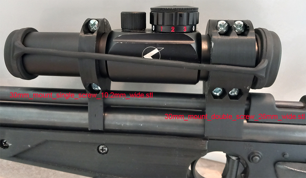 Crosman 1377/1322 Pistol 30mm scope mount clamp-on by FaceHaver ...
