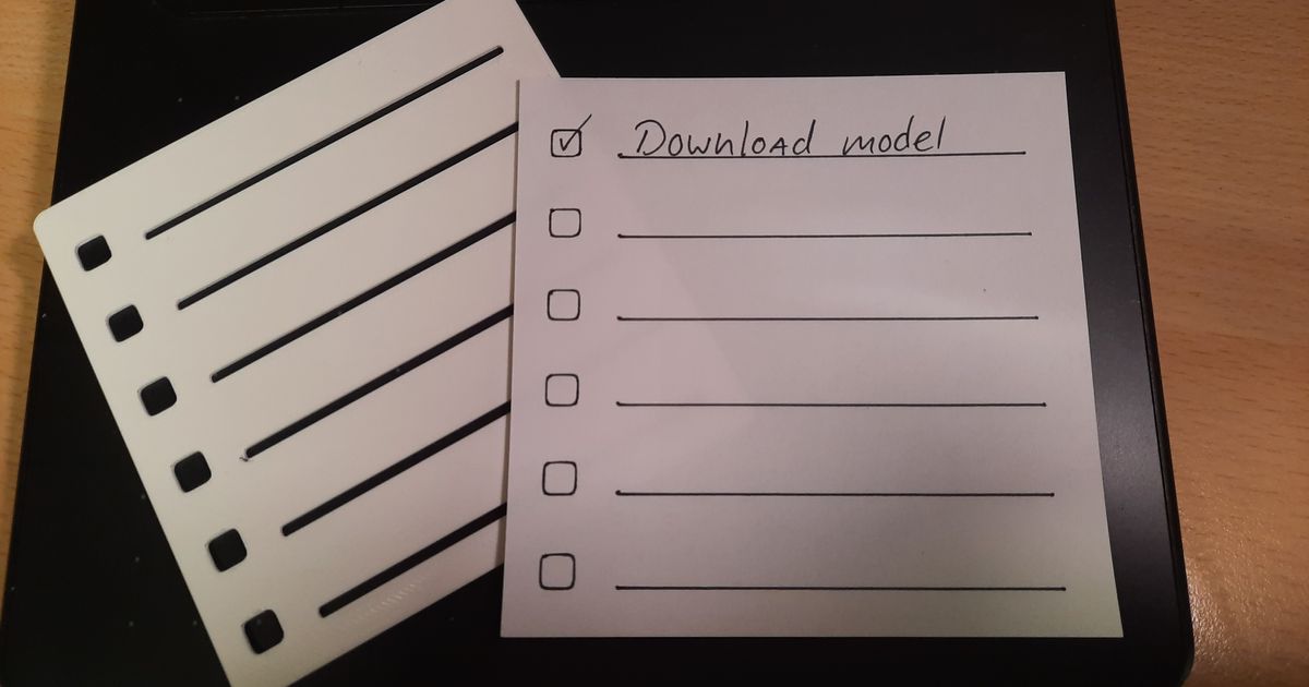 TO-DO Post-It Stencil by Remco van Elewout | Download free STL model ...