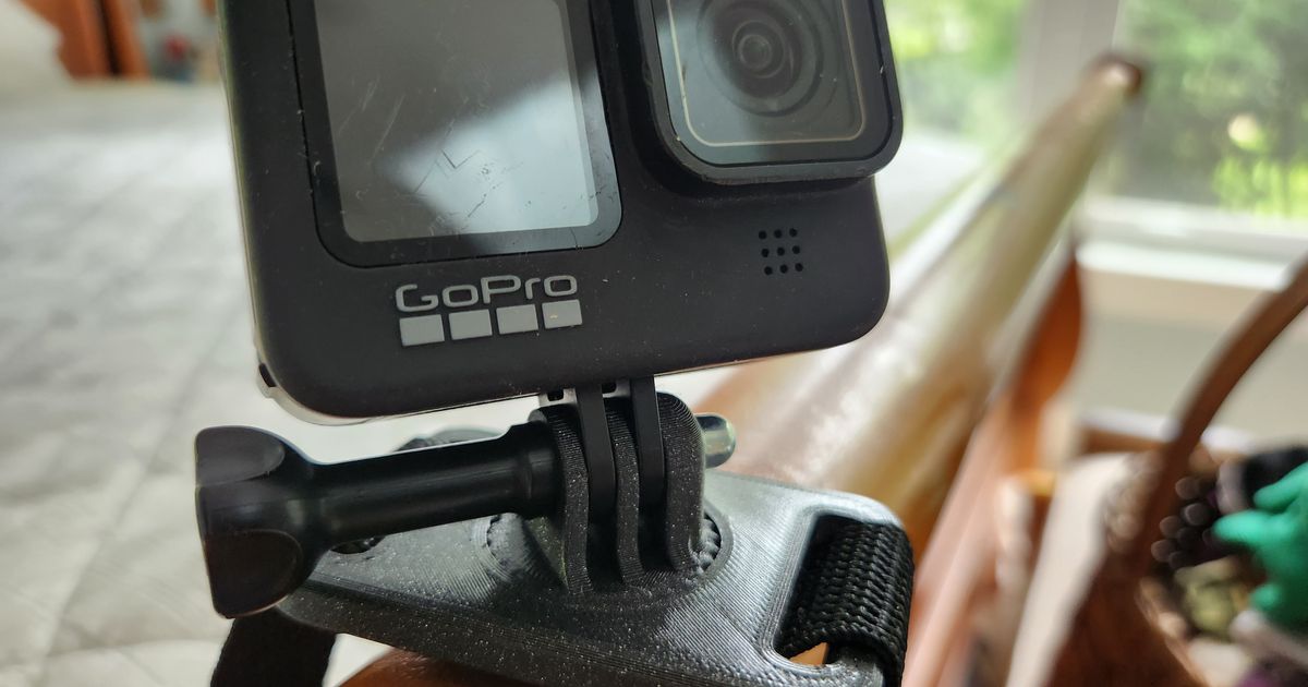 Rotating GoPro Strap Mount by squinn | Download free STL model ...