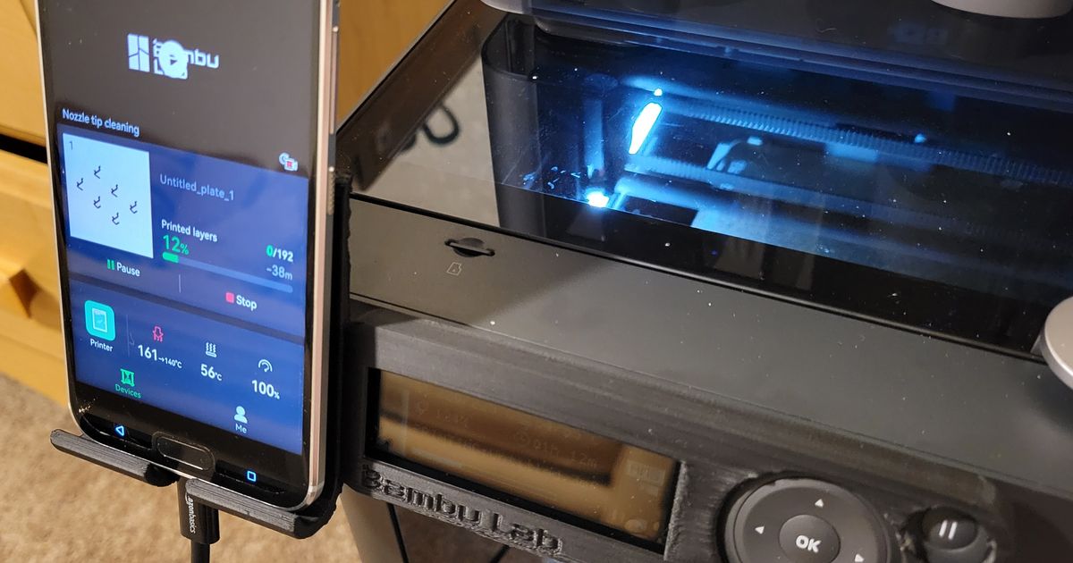 Bambu Lab P1P or P1S Screen Bezel and Phone Holder par moonrakerone ...