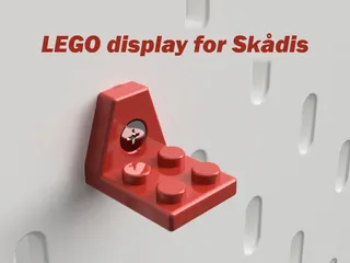 Long LEGO display shelf for Skadis. by ORM | Download free STL model ...