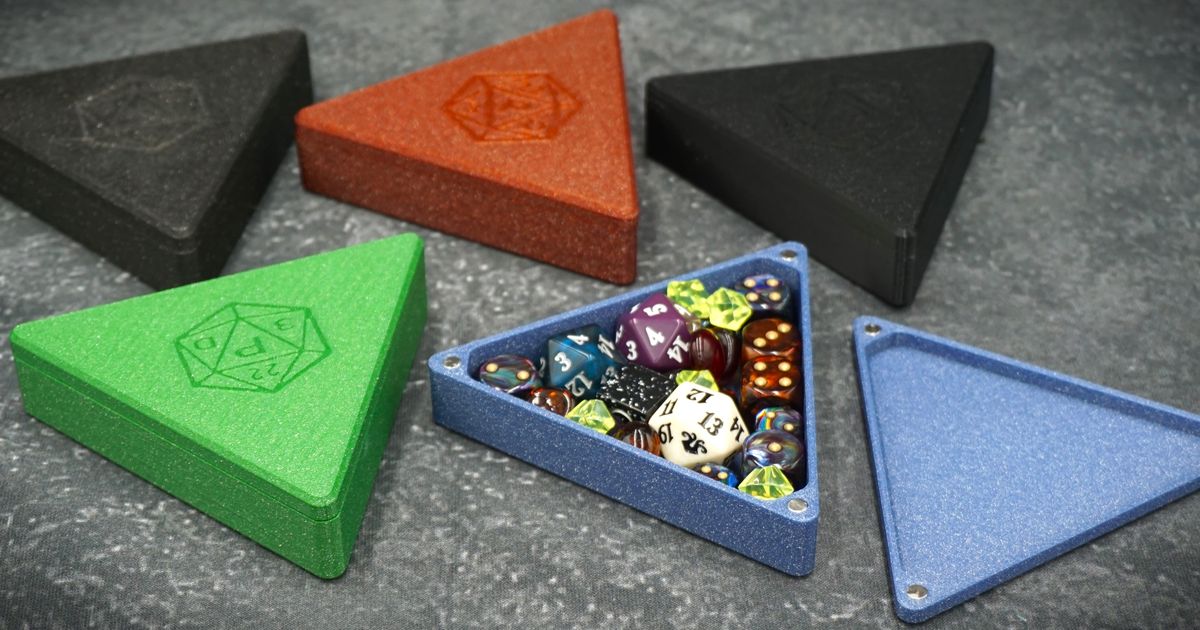 Triangle Dice Box With Magnets by Preischl 3D | Download free STL model ...