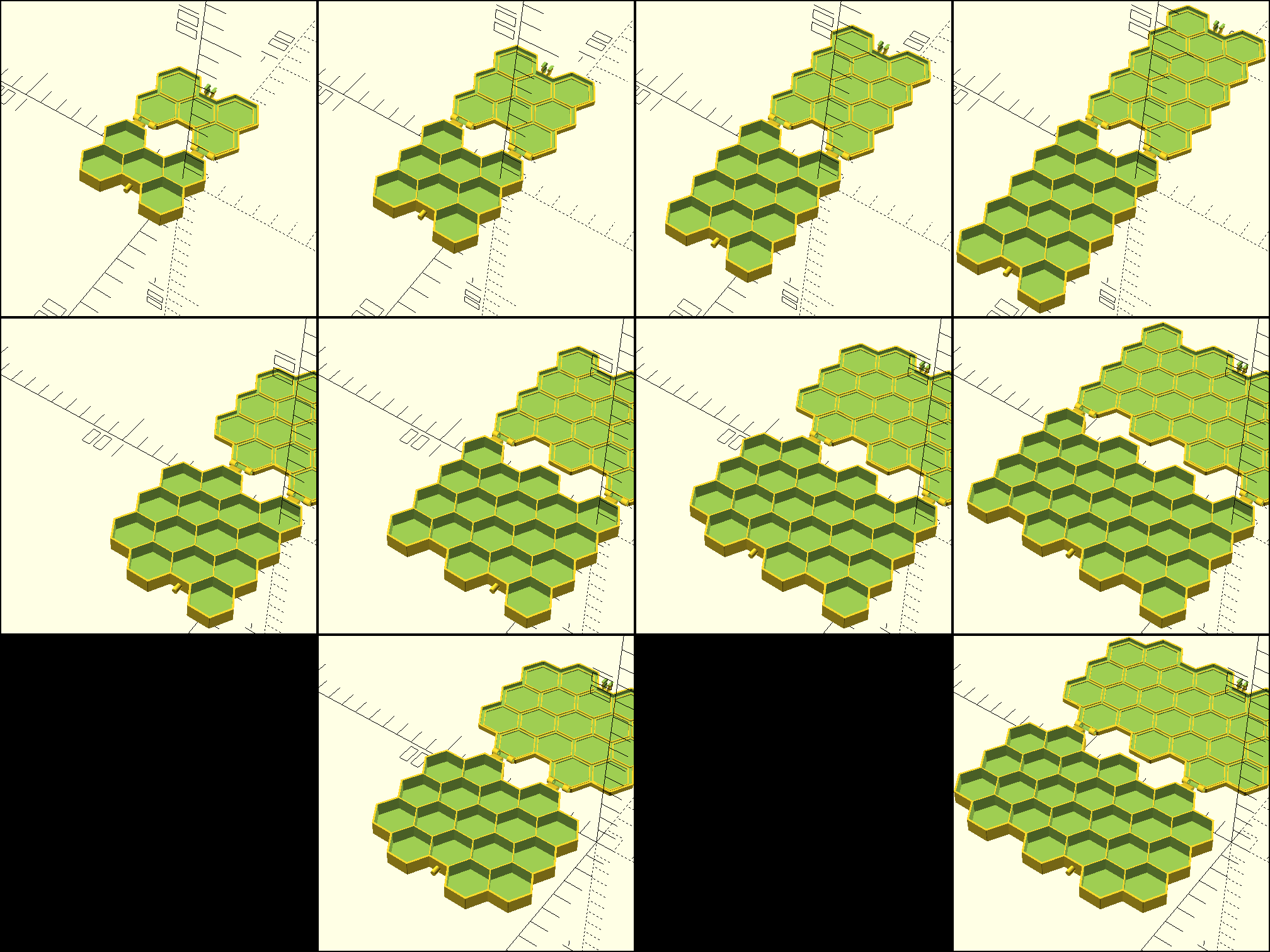 Hexagonal compartment box with lid (customizable) by Jan K. | Download ...