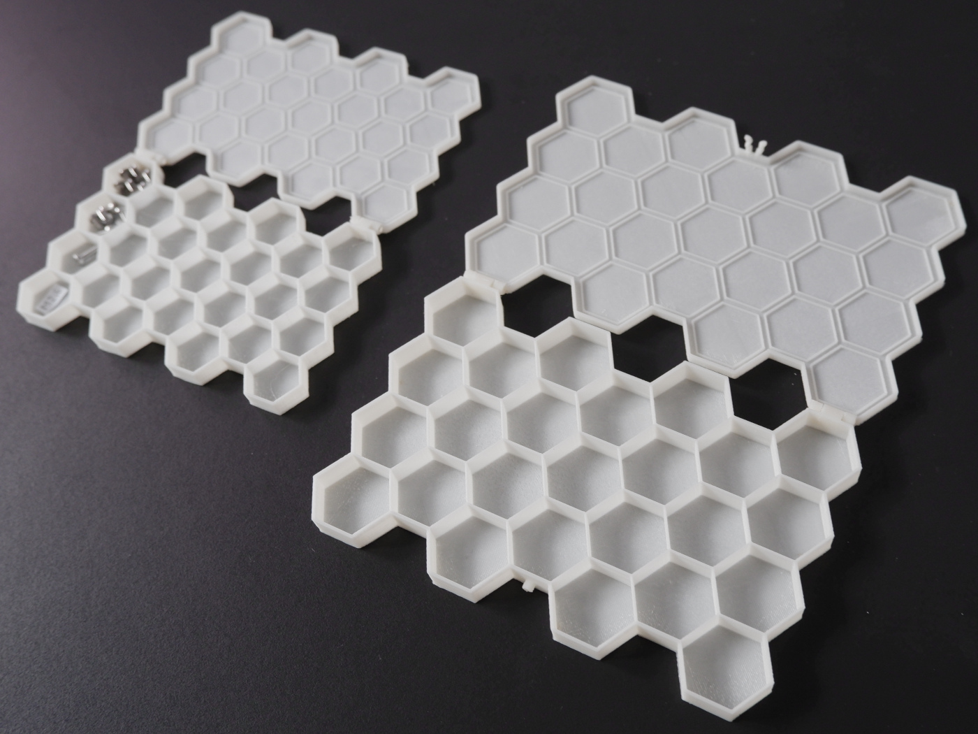 Hexagonal compartment box with lid (customizable) by Jan K. | Download ...