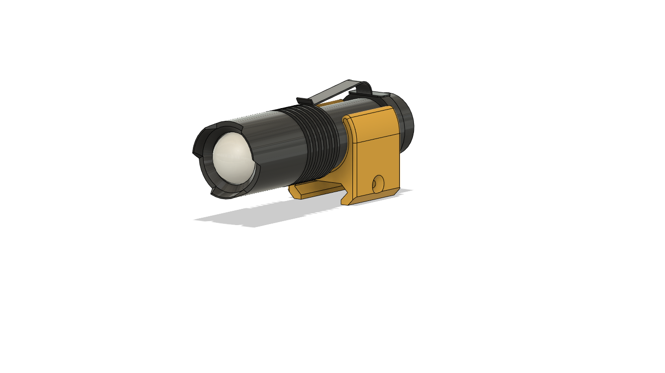 Picatinny Rail Flashlight Mount by tw 300 | Download free STL model ...