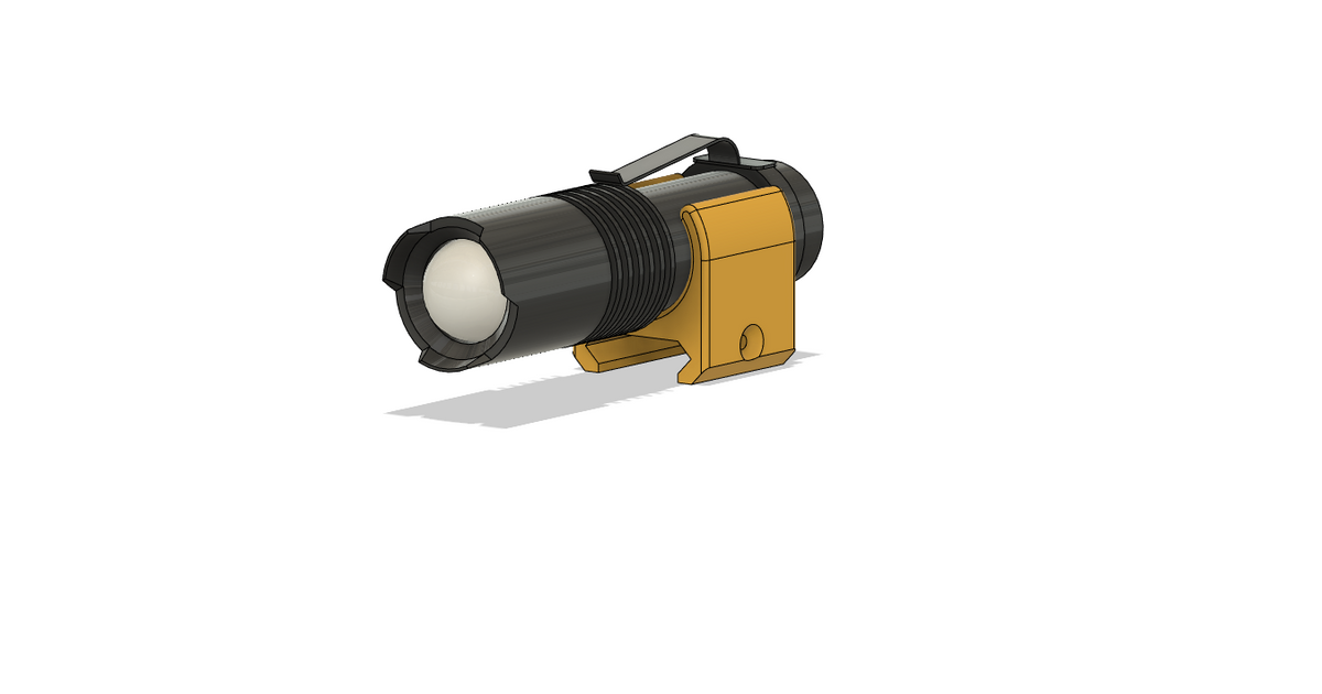 Picatinny Rail Flashlight Mount by tw 300 | Download free STL model ...