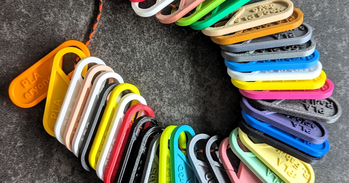 Filament Sample Clip / Label by Sakul | Download free STL model ...