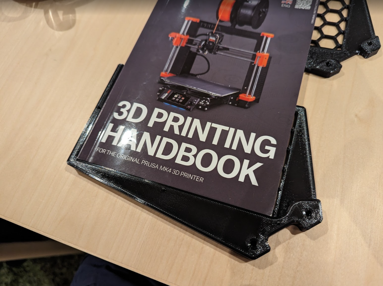 Prusa Enclosure 3D Printing Handbook Holder..... thing'o by b8trez ...