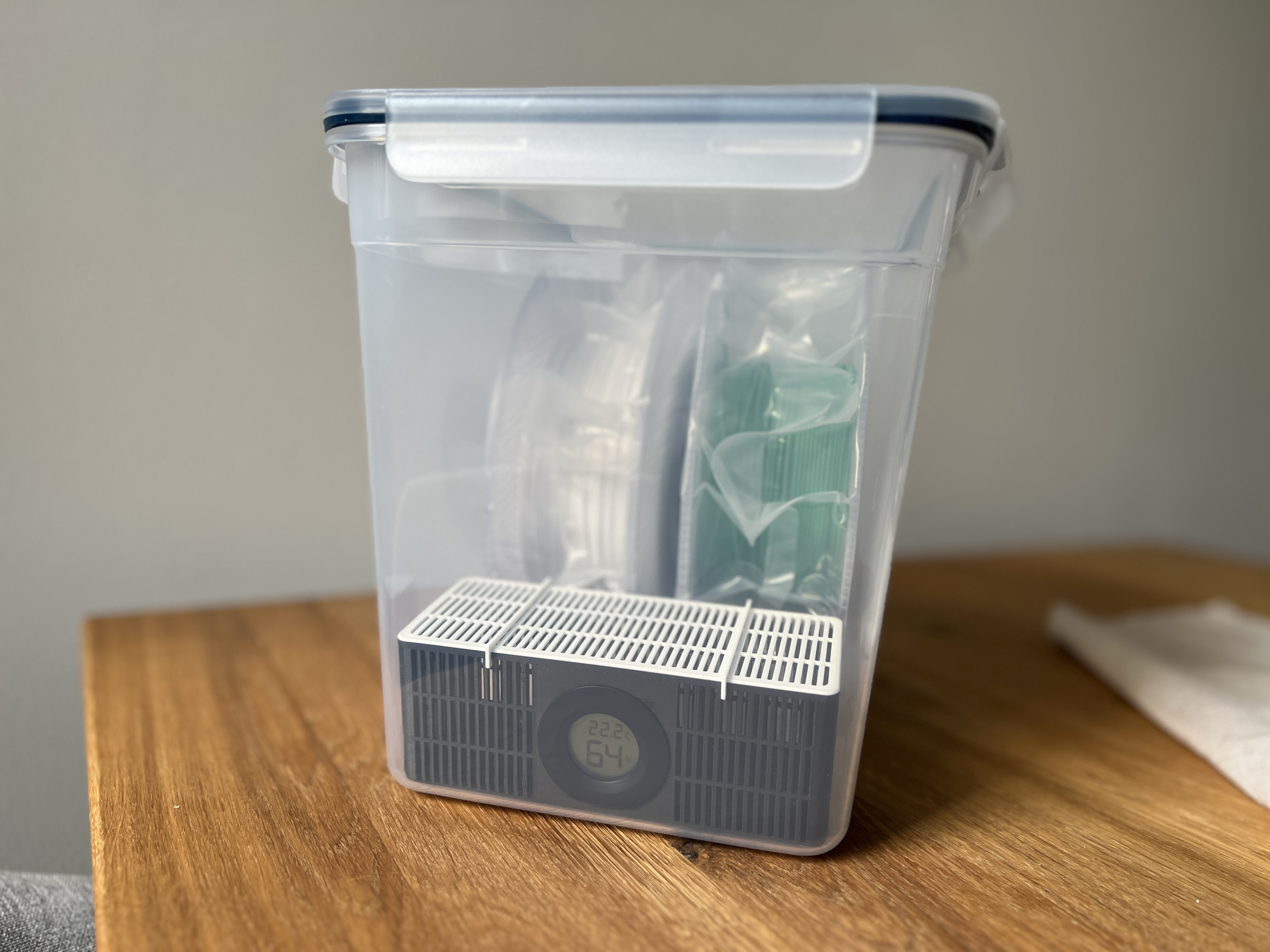 Ikea 365+ silica gel container with hygrometer holder by Mytzn ...