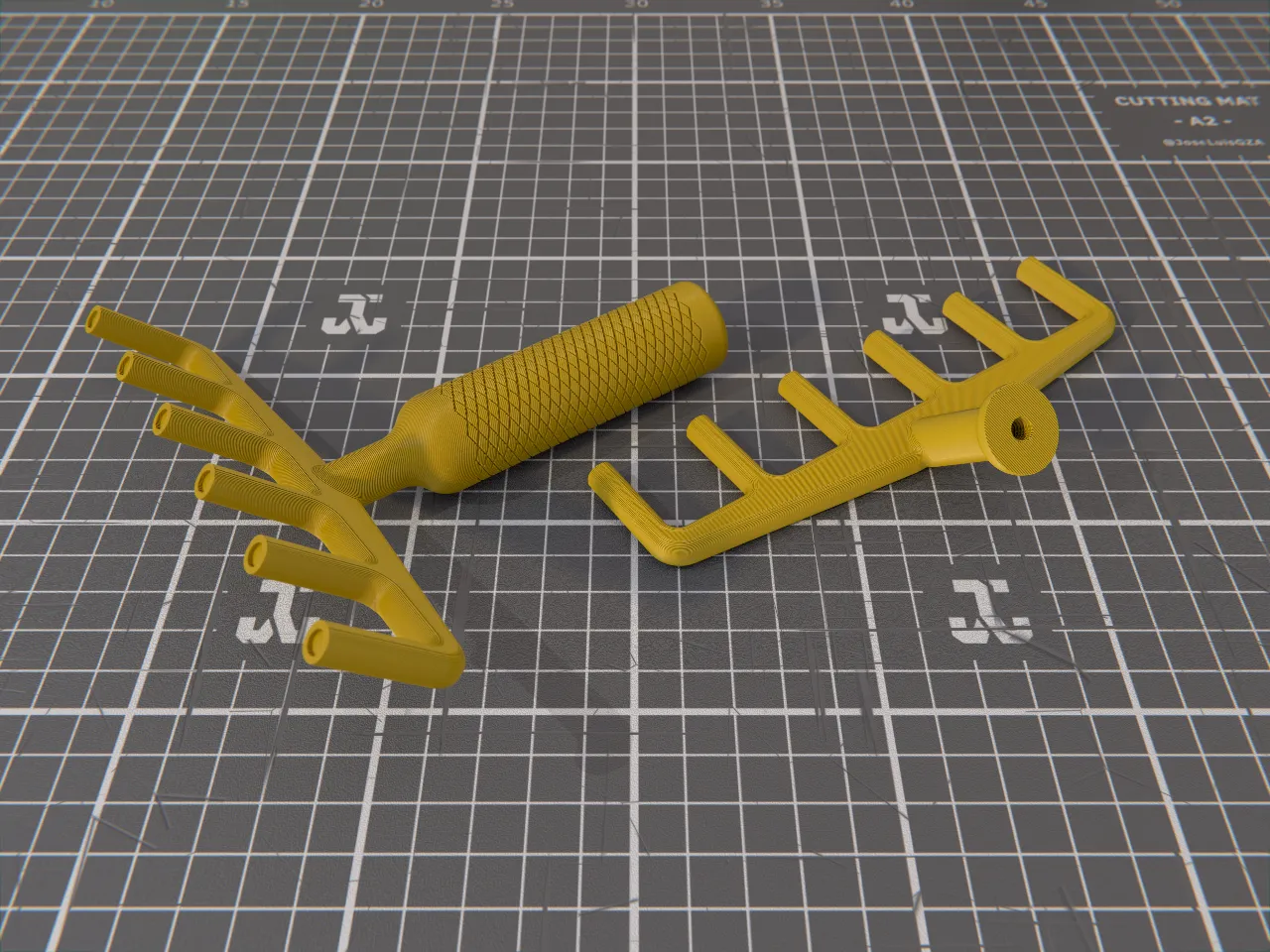 Painting Fork + Handle by Jose L. González | Download free STL model ...