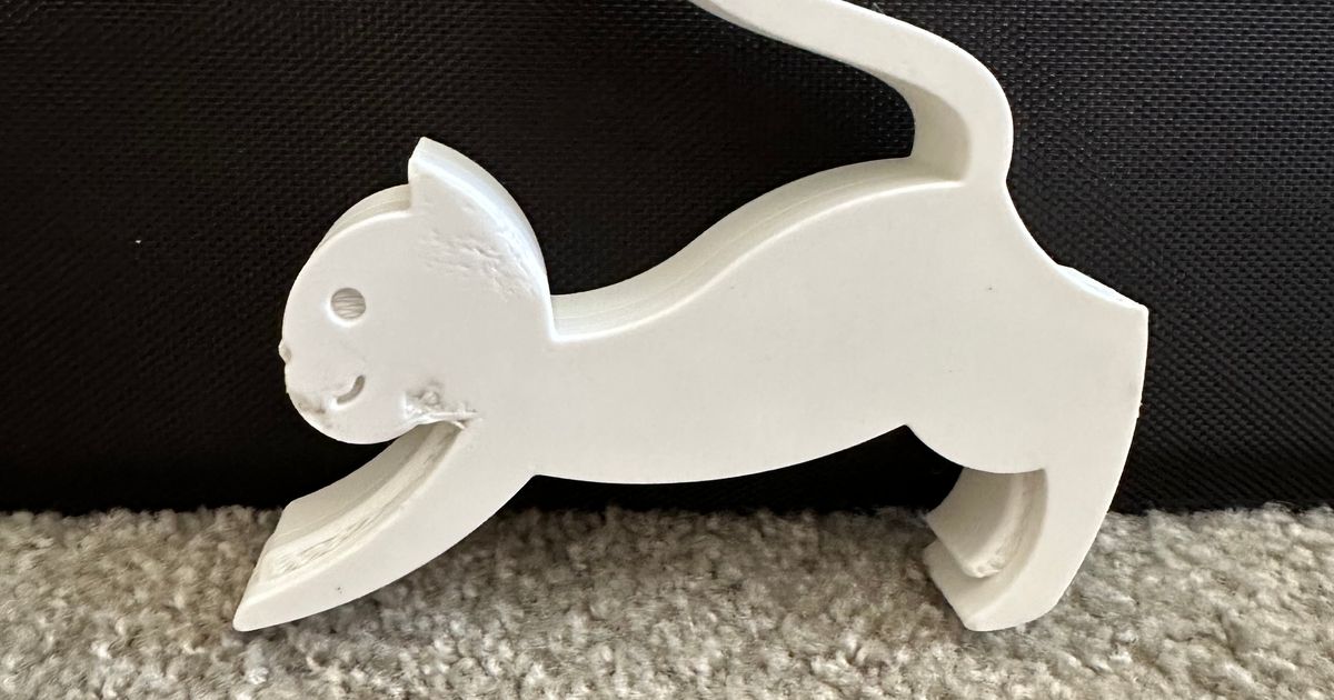 Cute Cat Sand Mold by Tír na Cait | Download free STL model ...