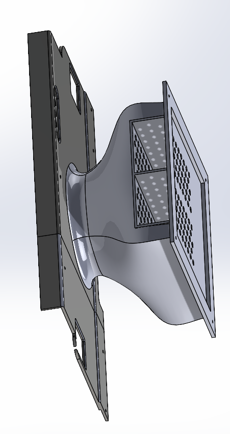 P1P UPPER BACK PLATE AND CHAMBER COOLING FAN MOUNT WITH BAMBU FILTER ...
