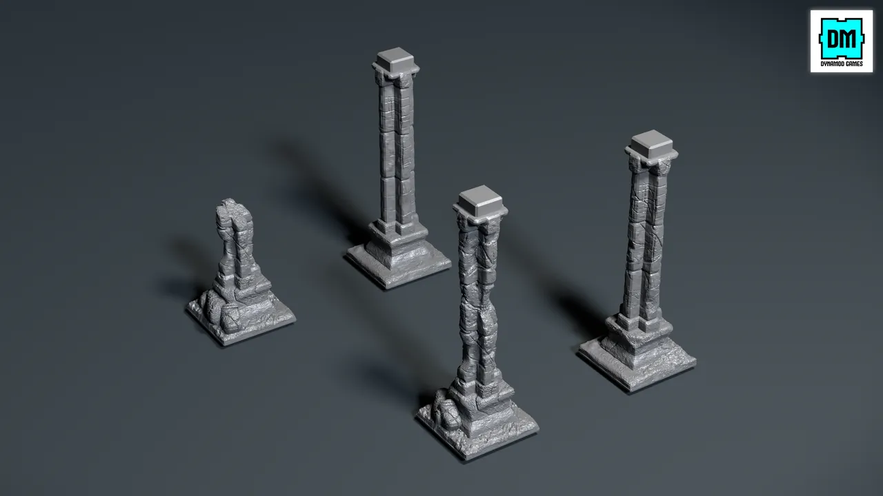 Dynamod Game System - Pillars by Geert Bevin | Download free STL model ...