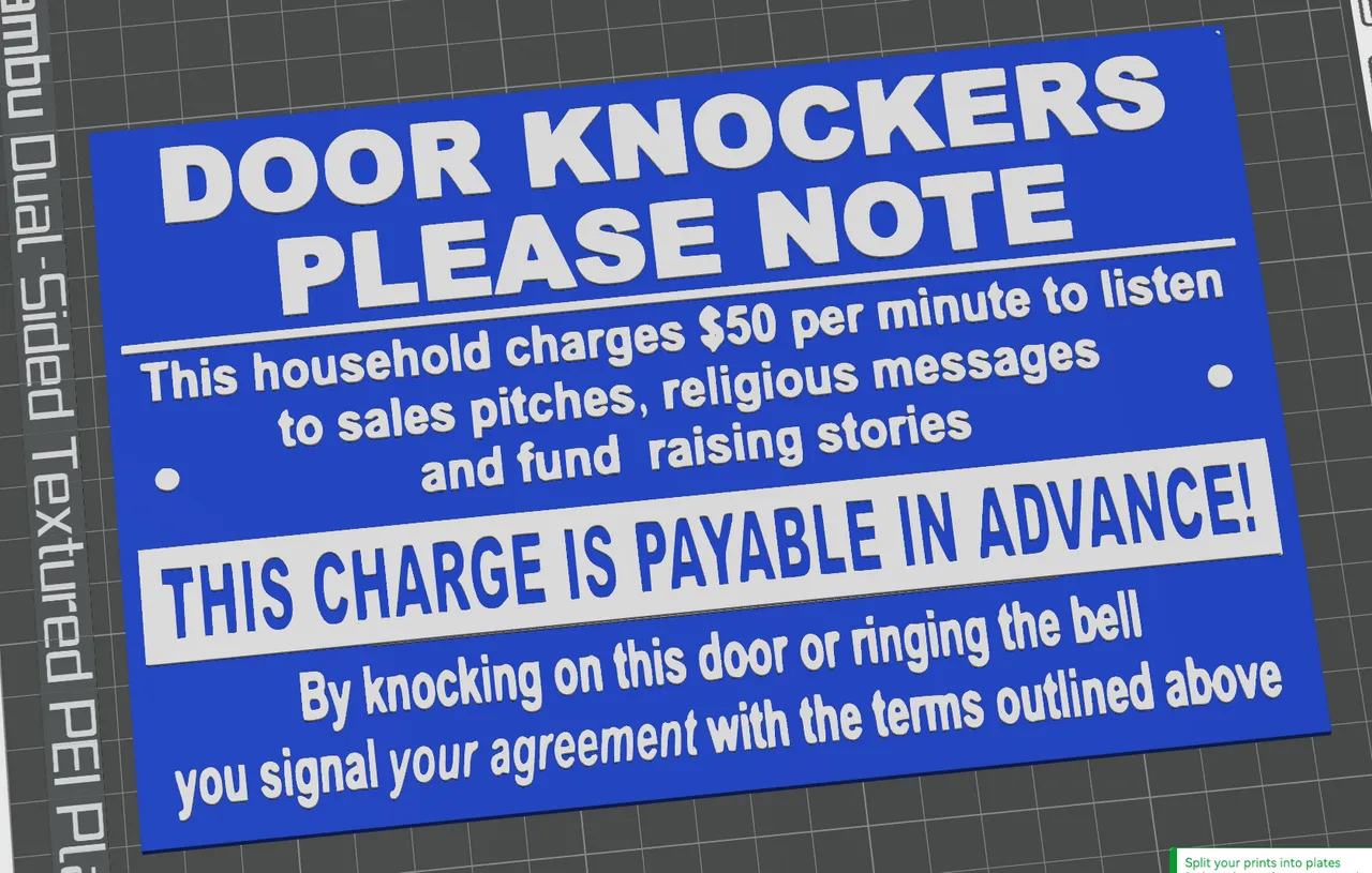 Door Sign by Jason Schofield | Download free STL model | Printables.com