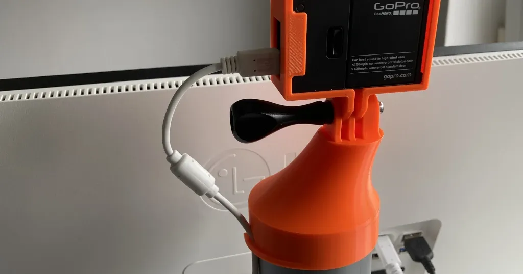 GoPro Mount for Pole-Shaped Monitor Stands by mbugert | Download free ...