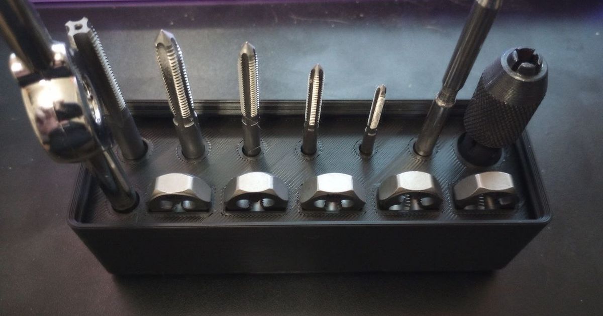 Gridfinity cheap tap & die set holder by purpleavenger | Download free ...