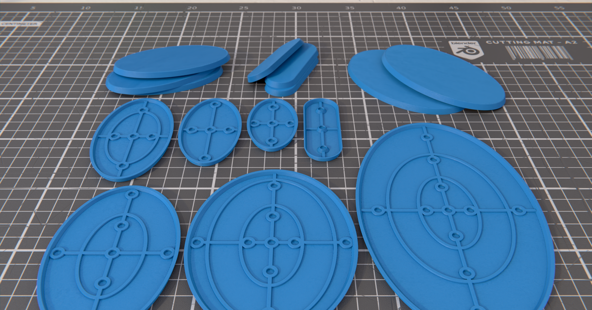 Oval Bases for Wargames by Jose L. González | Download free STL model ...