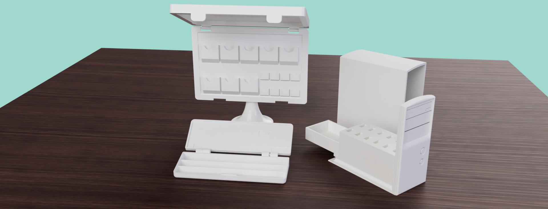 Mini Computer Storage (SD cards and USB Flash drive organizer) by ...