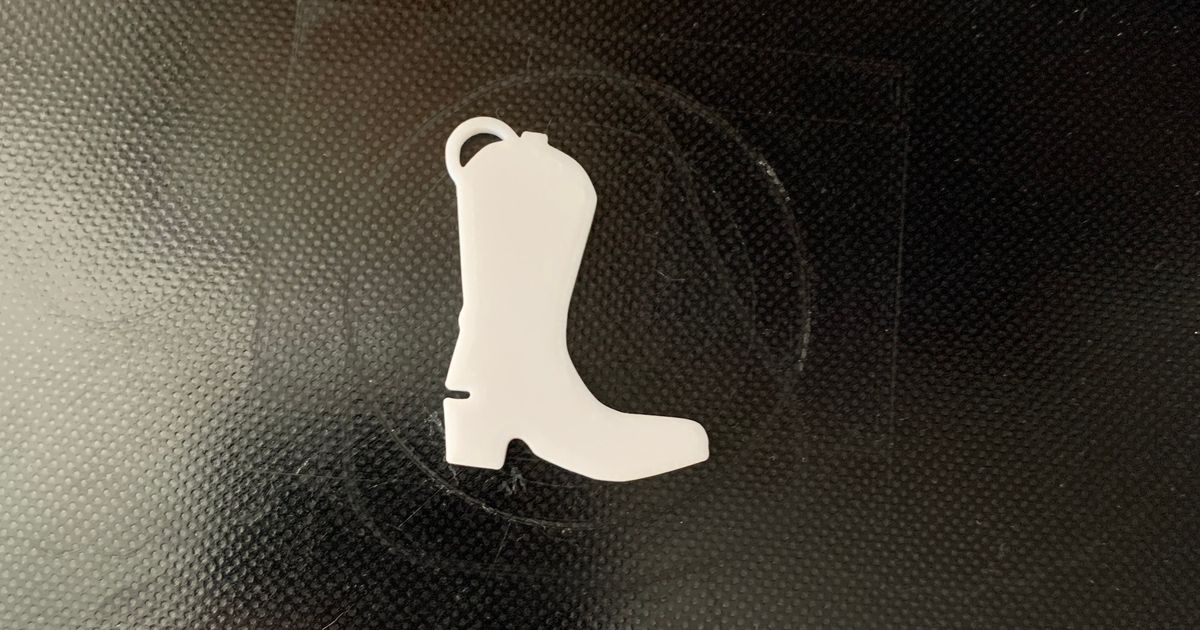 Cowboy Boot Key Tag by WiseNoodle | Download free STL model ...