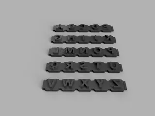 modular name sand stamp by FabScho | Download free STL model ...