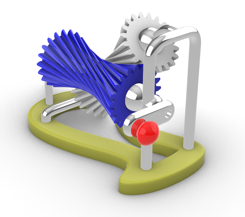 Hyperboloidal Gear Mechanism by Baby Shamu | Download free STL model ...