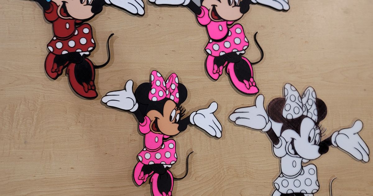 Minnie Mouse Wall art by kristen terrell | Download free STL model ...