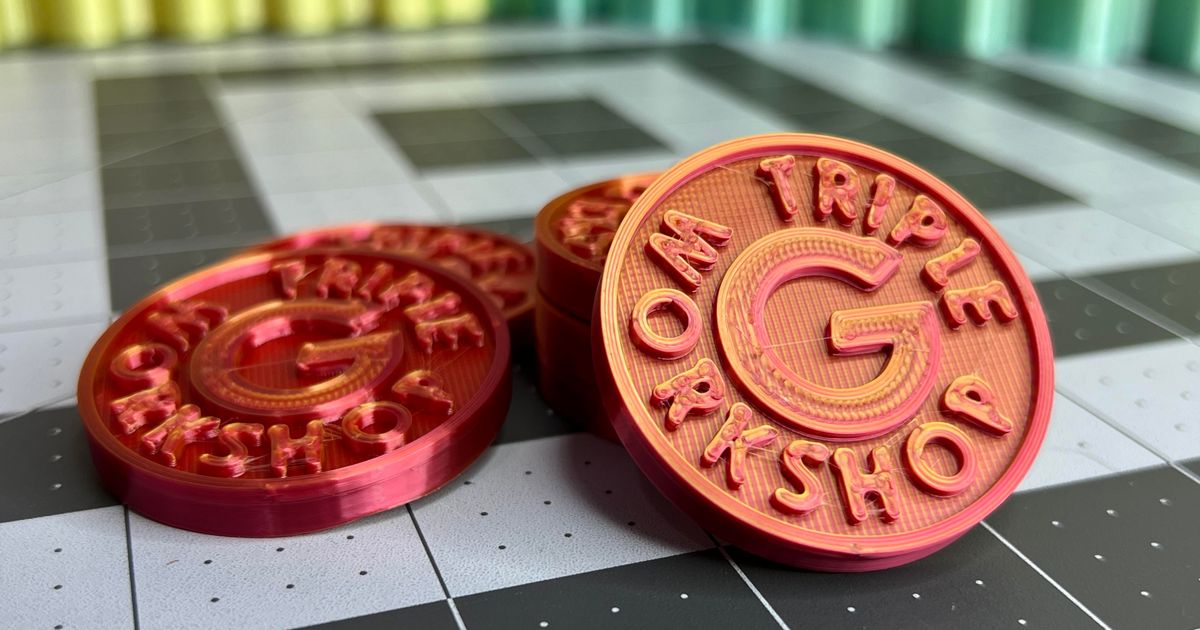 Triple G Workshop Supporter Coin by Triple G Workshop | Printables Store