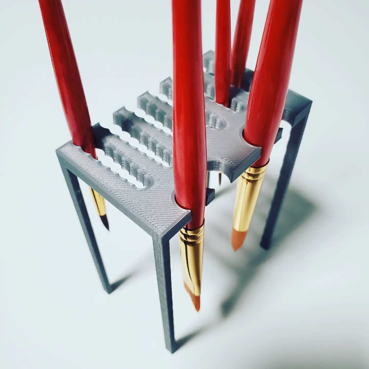Paint brush rack by Karen Chau Designs | Download free STL model ...