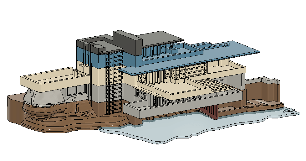 Fallingwater - Pennsylvania, USA por MiniWorld3D | Descargar modelo STL ...
