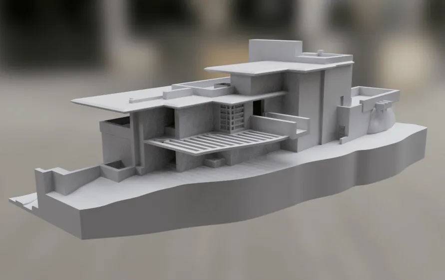 Fallingwater - Pennsylvania, USA by MiniWorld3D | Download free STL ...