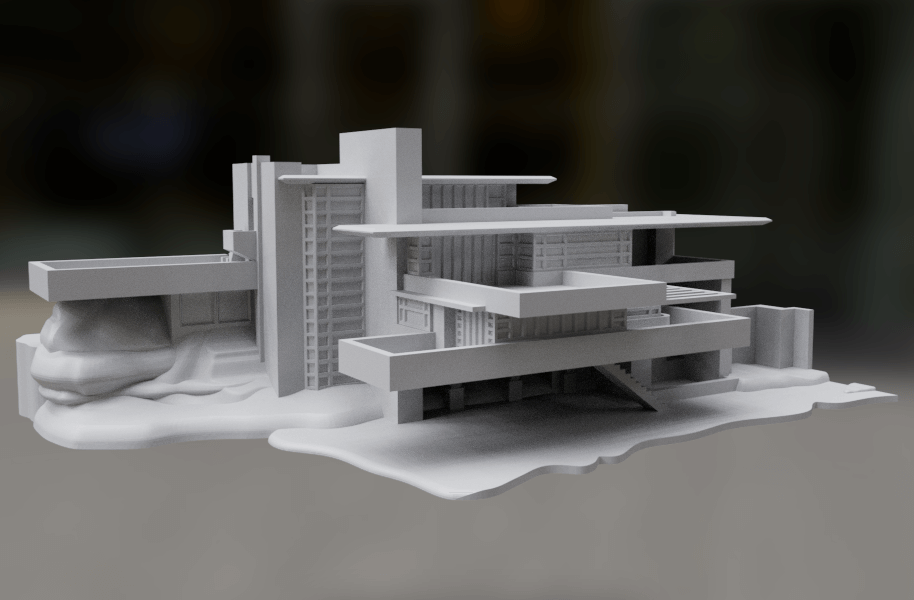 Fallingwater - Pennsylvania, USA por MiniWorld3D | Descargar modelo STL ...