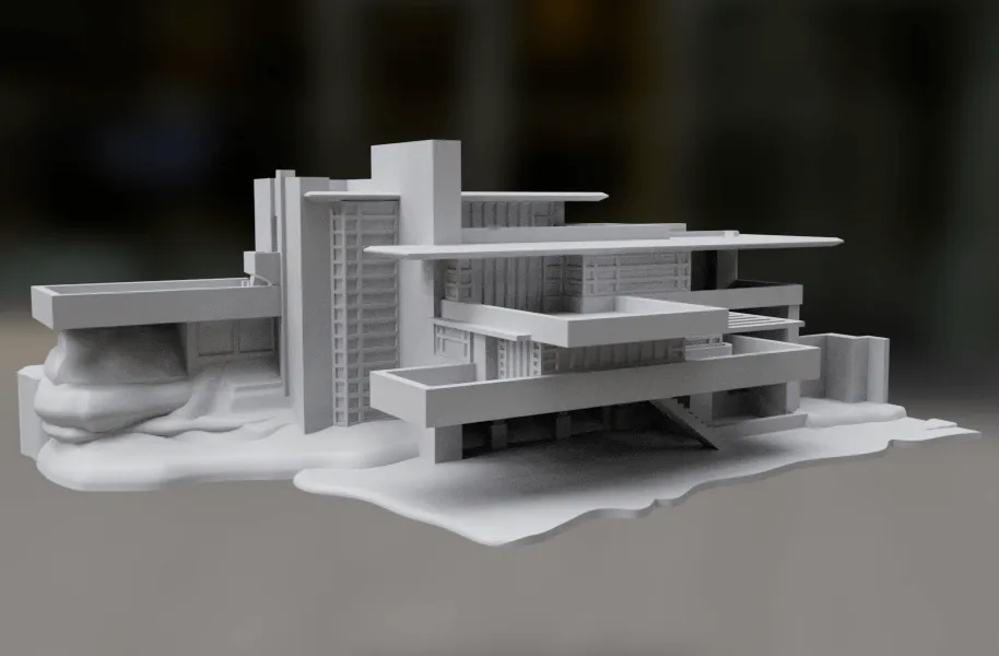 Fallingwater - Pennsylvania, USA by MiniWorld3D | Download free STL ...