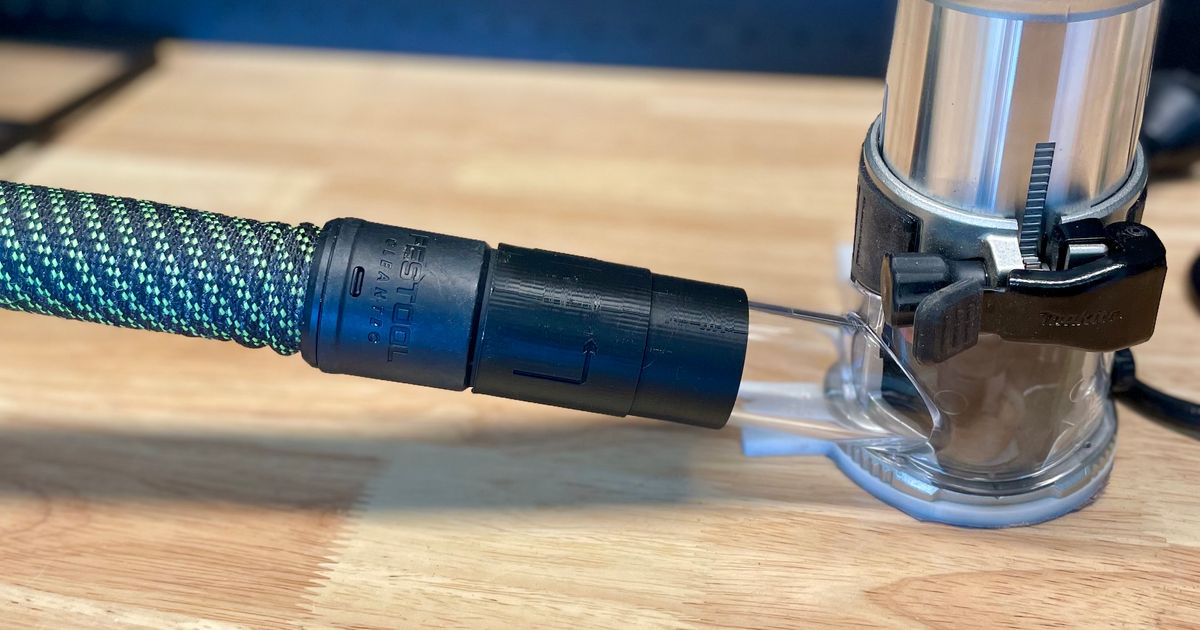 Makita RT0700 to Festool Cleantec Hose Adapter by Dav | Download free ...