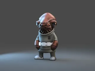 Mini General Ackbar by Wekster | Download free STL model | Printables.com