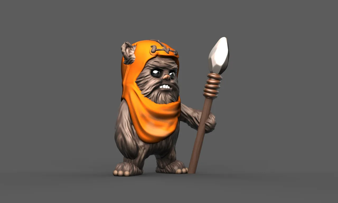 Mini Ewok - single and multimaterial by Wekster | Download free STL ...
