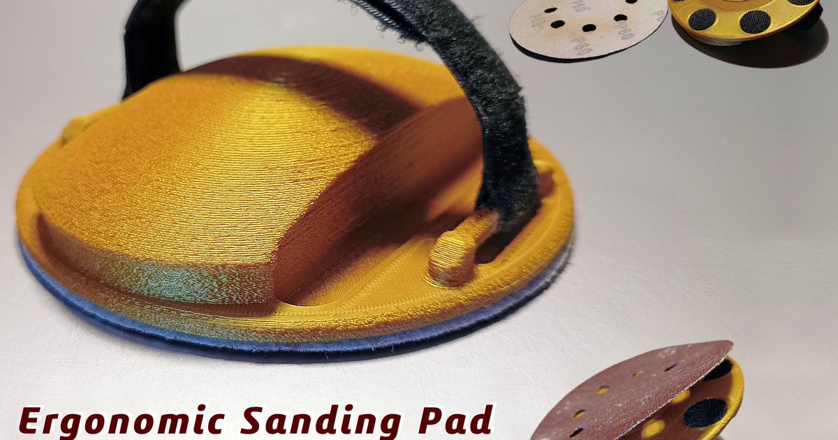 Ergonomic Sanding Pad (for Velcro sanding discs 5"/6" - 125/150mm) by ...
