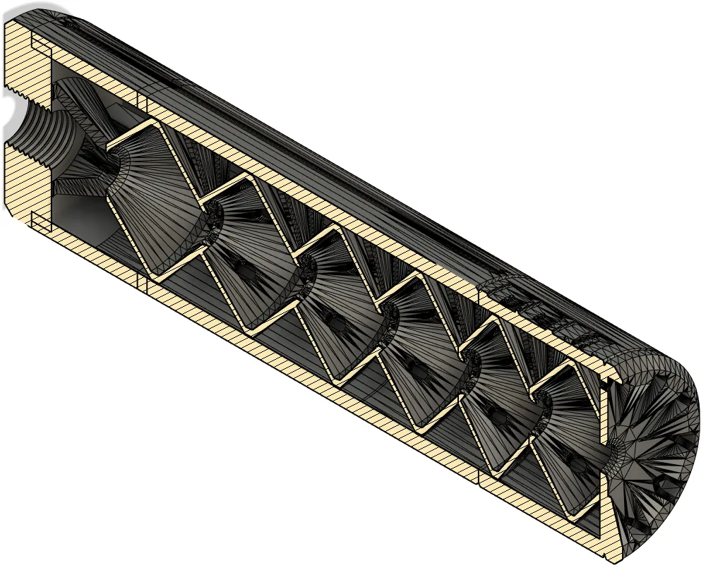 PBM Ringo double length - One Piece Airgun Moderator by FaceHaver ...