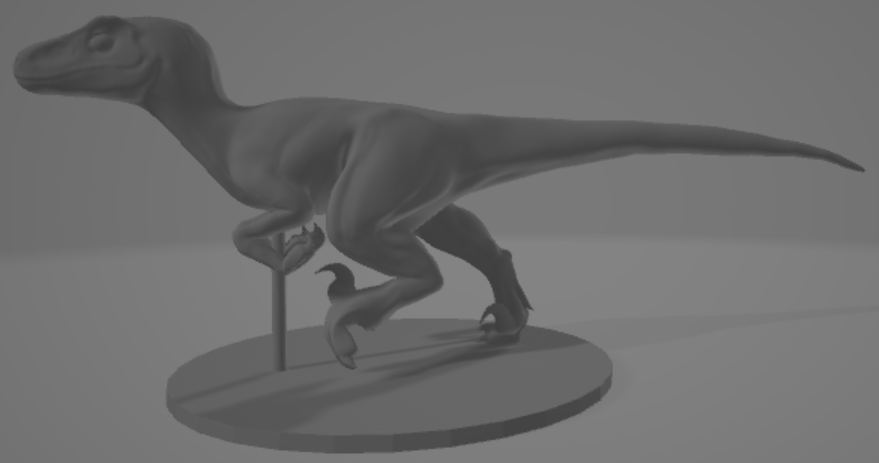 Velociraptor Running Statue by Austin Carcharia PaleoArt | Download ...