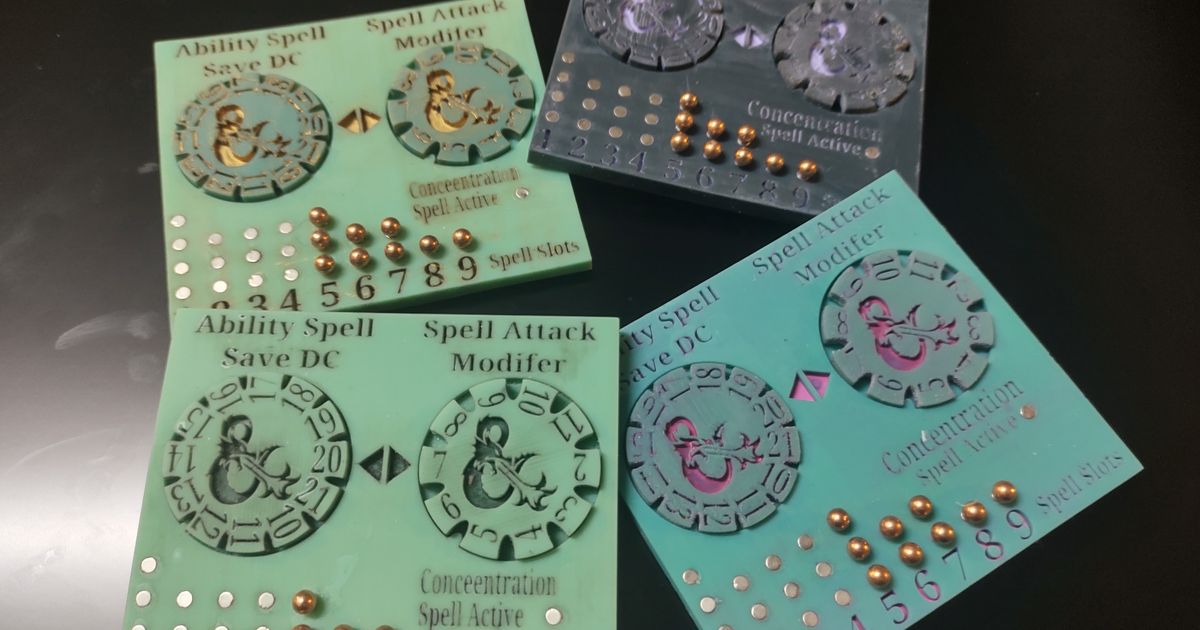 DnD 5E Spell Tracker by Jon | Download free STL model | Printables.com