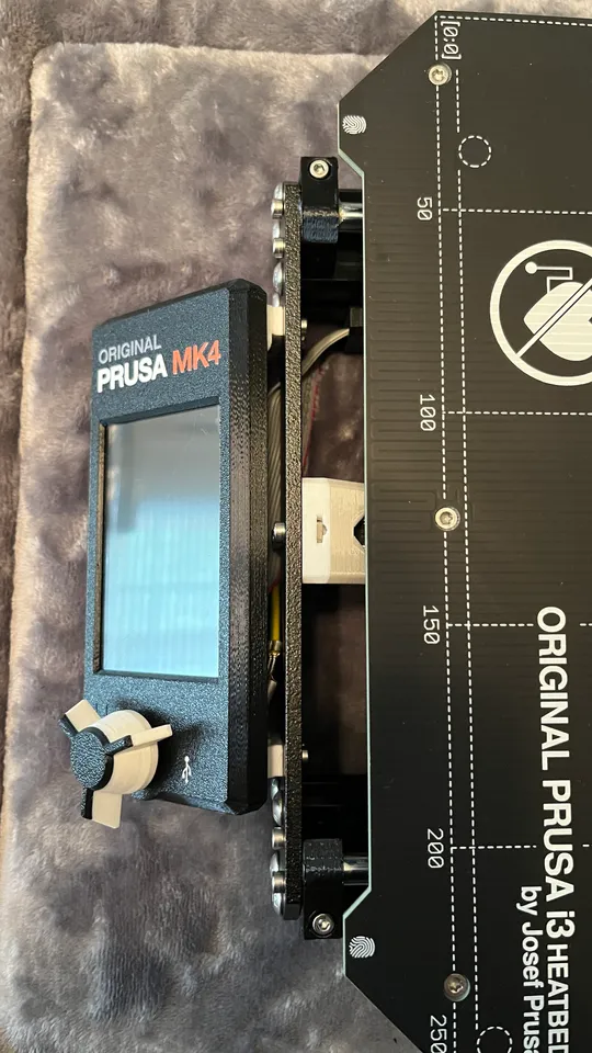 Low profile / shorter Prusa MK4 LCD display supports by Steven ...