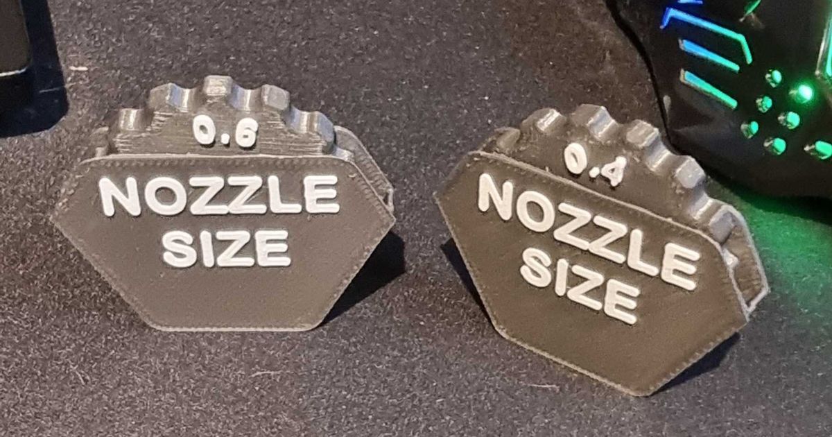 Nozzle size indicator by Dan Henriksen | Download free STL model ...