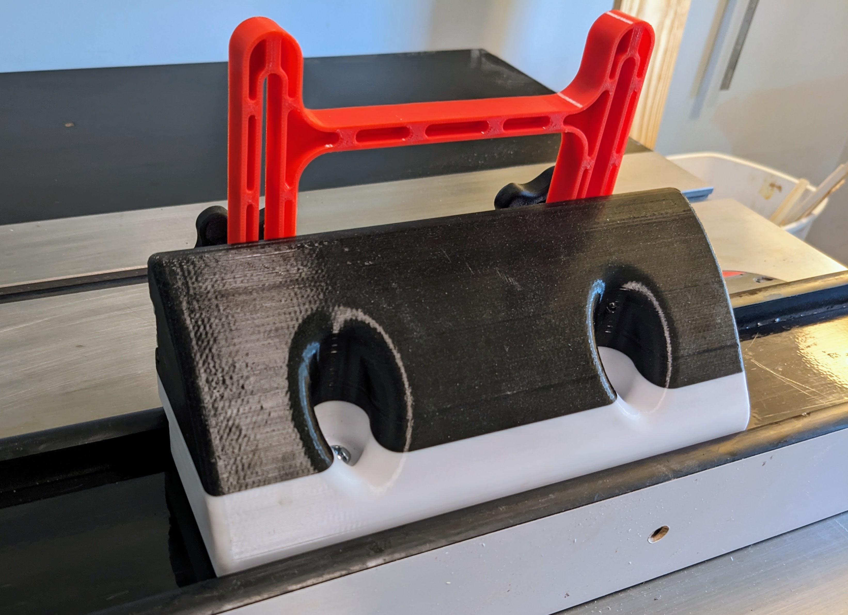 Fence-mount t-track for sawstop t-glide table saw (1/4" hole) by shoooo ...