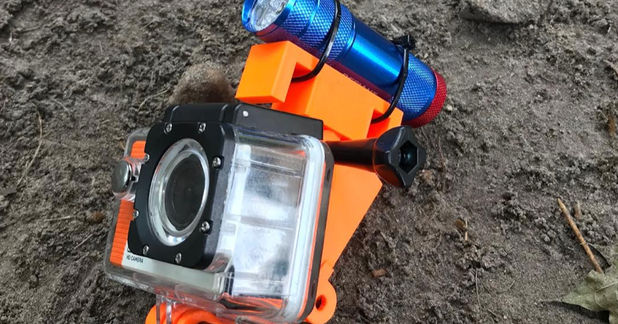 GoPro flashlight mount by MONSTER MUSKIE | Download free STL model ...