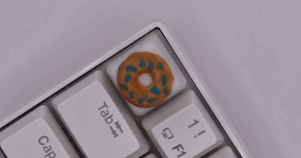 Donut keycap by PrintedByJohn | Download free STL model | Printables.com