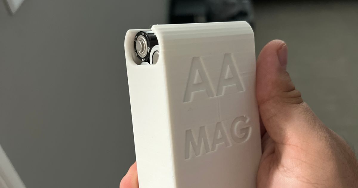 AA battery Mag by Leo Osborne | Download free STL model | Printables.com