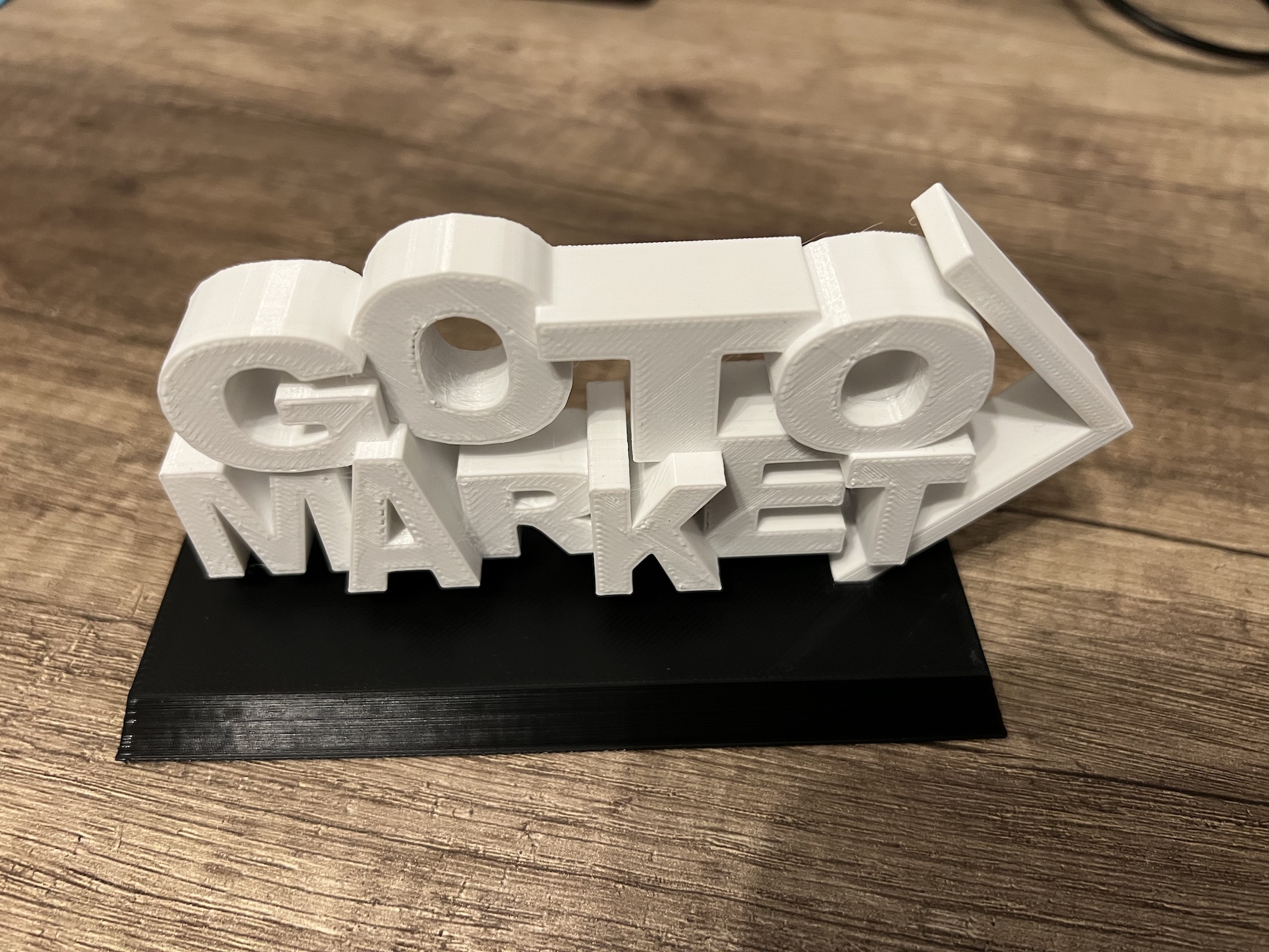 Go To Market sign with base by CutMaster | Download free STL model ...