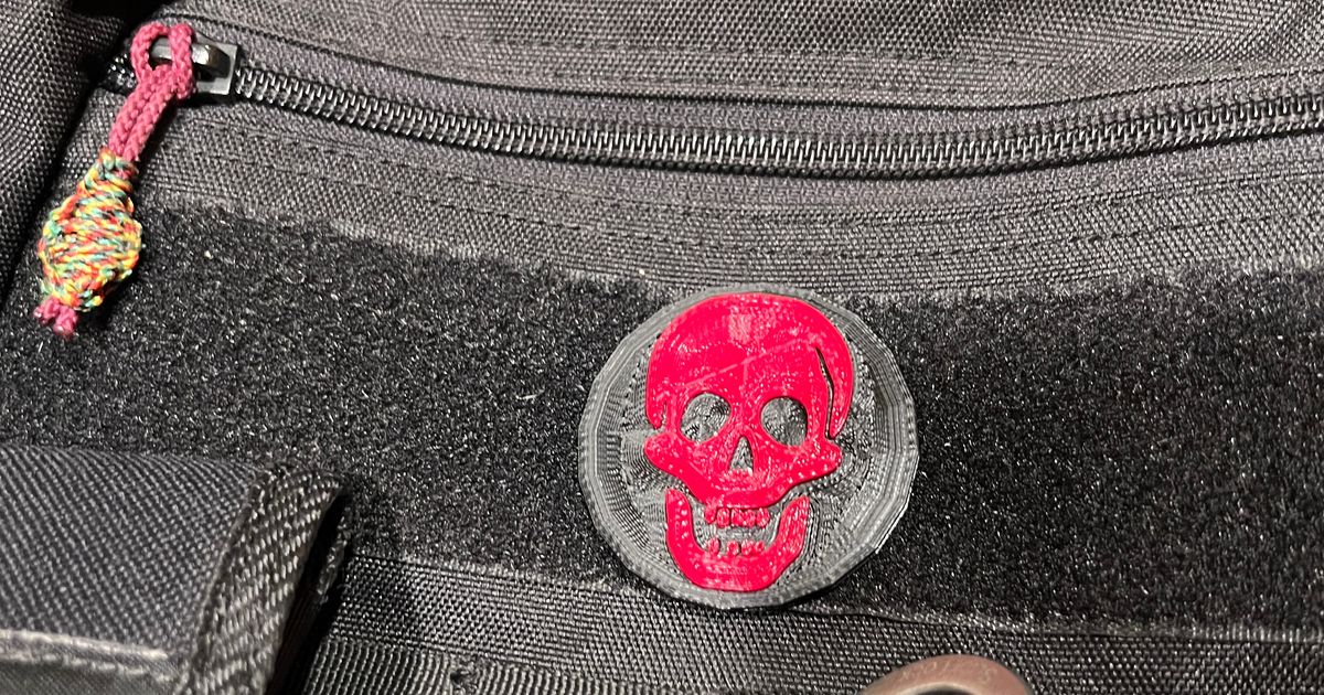 3D Skull Morale Patch, Badge or coin token by Radiated_burrito ...